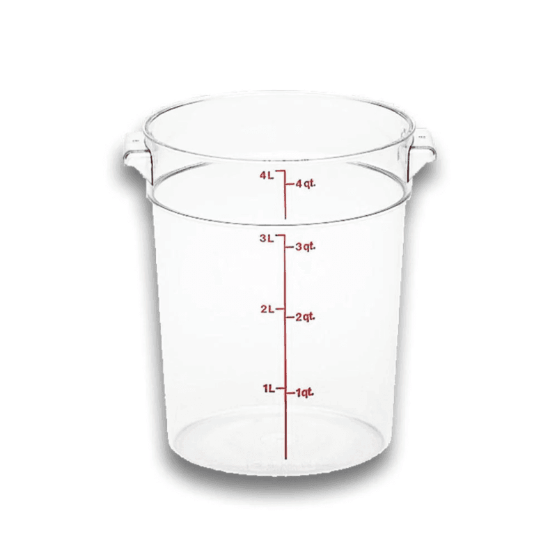 Recipiente Redondo de Policarbonato 4 qt (12 Pzas)